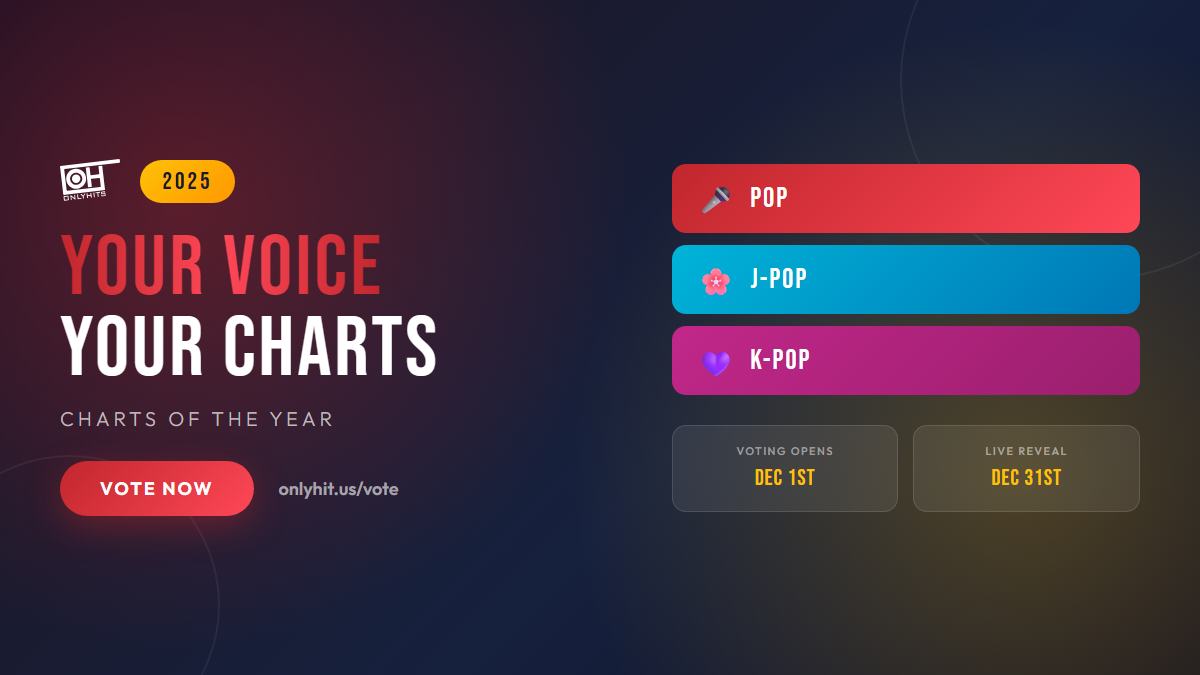 Charts of the Year 2025 – Vote for the Top 40 | Only Hits